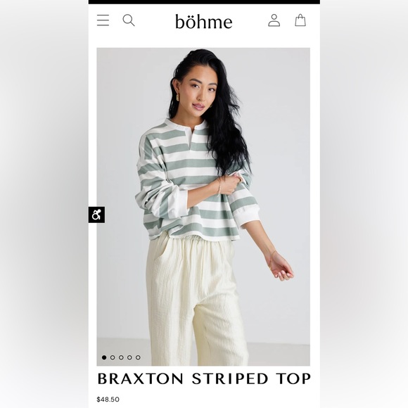 bohme | Tops | Bohme Striped Shirt Nwot Never Worn Super Cute | Poshmark